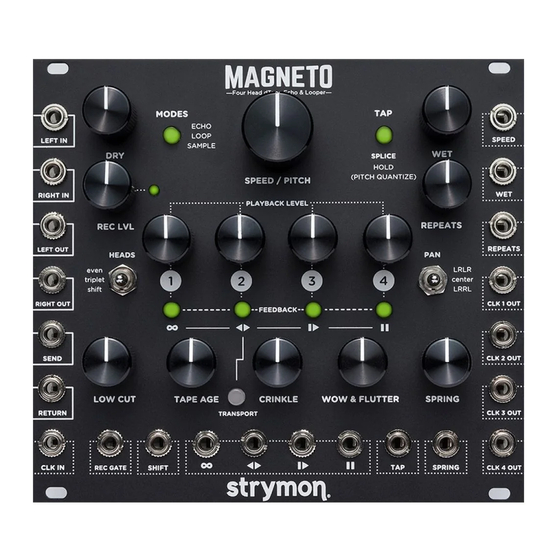 STRYMON MAGNETO QUICK START MANUAL Pdf Download | ManualsLib