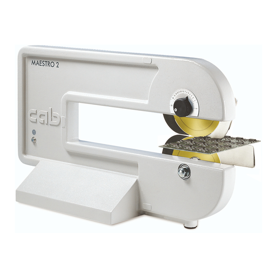 CAB MAESTRO 2 INSTRUCTIONS FOR USE AND SERVICE Pdf Download | ManualsLib