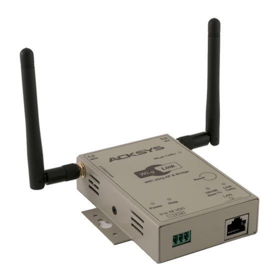 ACKSYS WLG-LINK-V3 QUICK START Pdf Download | ManualsLib