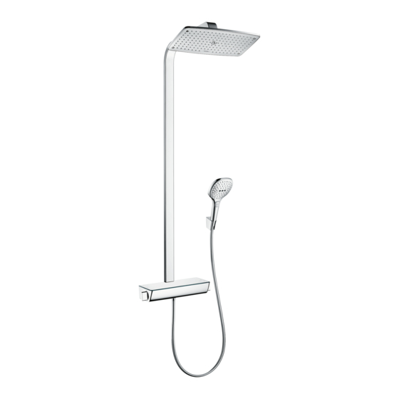 HANS GROHE RAINDANCE SELECT SHOWERPIPE 27286000 INSTRUCTIONS FOR USE ...