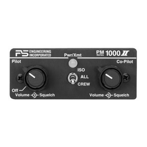 PS ENGINEERING PM1000 II OPERATOR AND INSTALLATION MANUAL Pdf Download ...