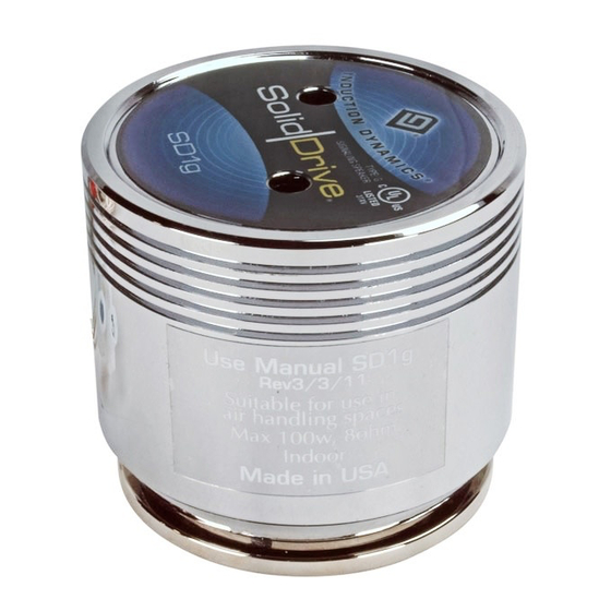 INDUCTION DYNAMICS SOLID DRIVE SD1G INSTALLATION & USE MANUAL Pdf ...