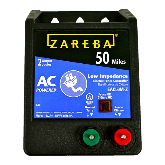 ZAREBA AC POWERED USER MANUAL Pdf Download | ManualsLib