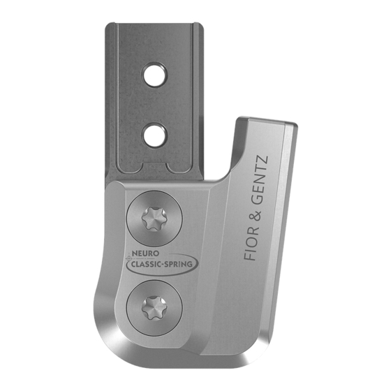 FIOR & GENTZ NEURO SPRING MANUAL Pdf Download | ManualsLib