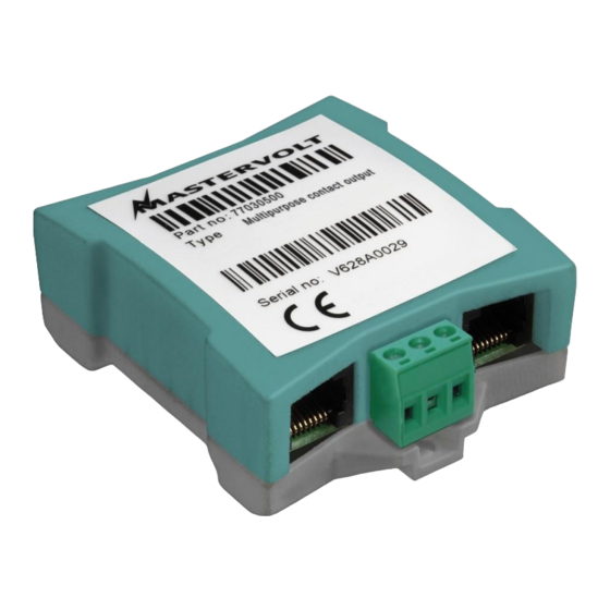 MASTERVOLT MULTIPURPOSE CONTACT OUTPUT USER AND INSTALLATION MANUAL Pdf ...