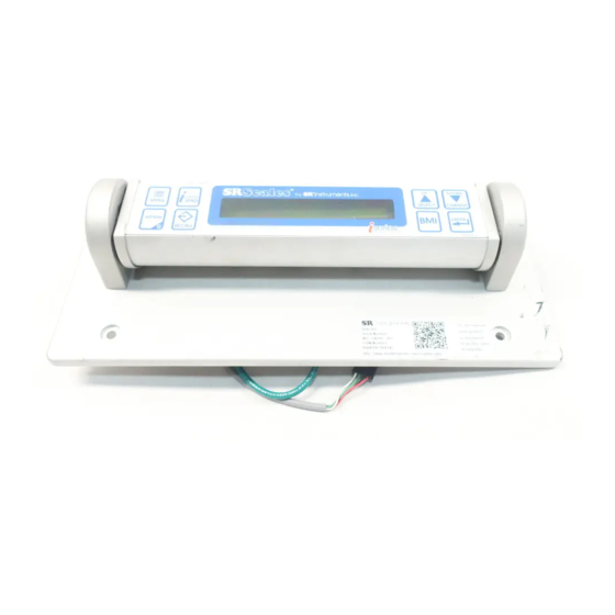 SR INSTRUMENTS SR SCALES SR463IR SERIES OPERATING AND SERVICE MANUAL ...