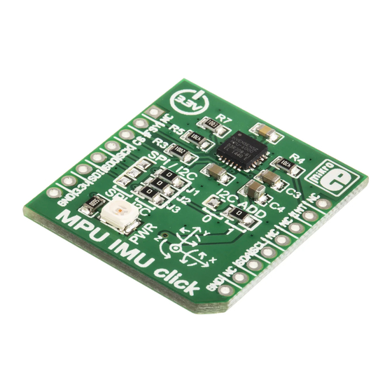 MIKROE CLICK MPU IMU MANUAL Pdf Download | ManualsLib