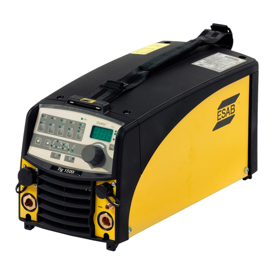 ESAB CADDY TIG 1500I VRD INSTRUCTION MANUAL Pdf Download | ManualsLib