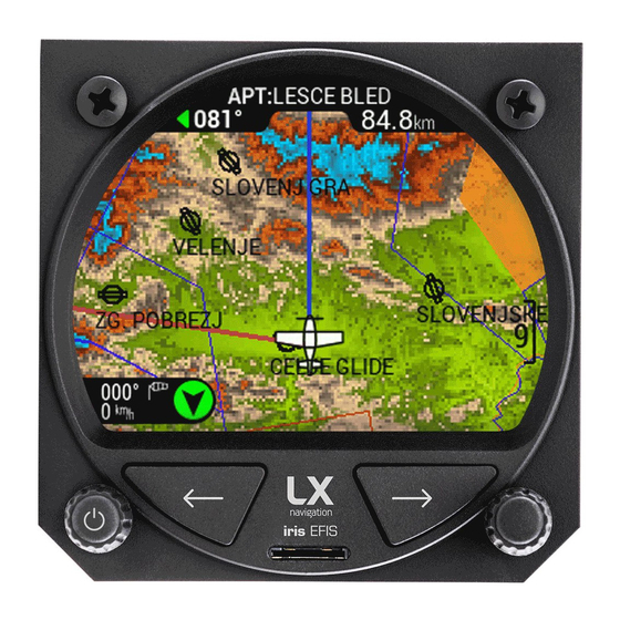 LX NAVIGATION IRIS EFIS SERIES USER MANUAL Pdf Download | ManualsLib