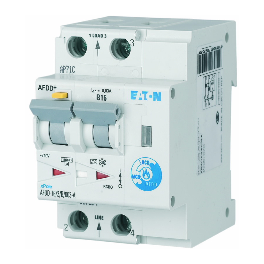 EATON AFDD+ INSTRUCTION LEAFLET Pdf Download | ManualsLib