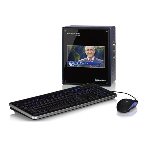 NEWTEK TRICASTER ADVANCED EDITION 3 MINI HD-4SDI QUICK START MANUAL Pdf ...