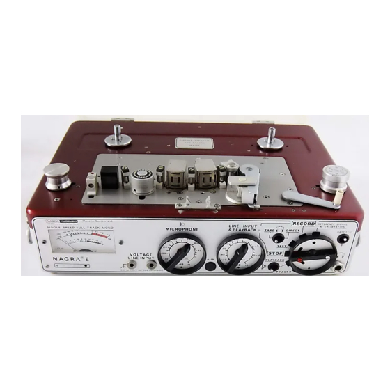 NAGRA E INSTRUCTION MANUAL Pdf Download | ManualsLib
