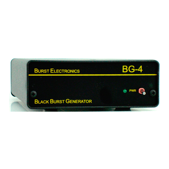 BURST ELECTRONICS BG4 MANUAL Pdf Download | ManualsLib
