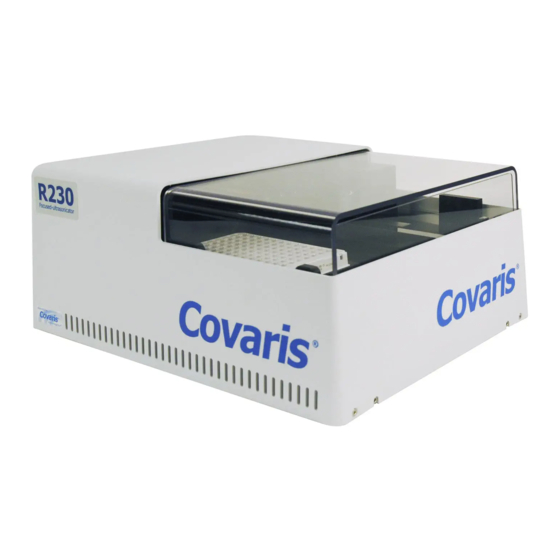 COVARIS R230 SETUP & INSTRUCTION MANUAL Pdf Download | ManualsLib