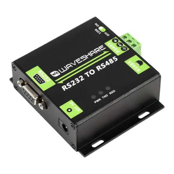 WAVESHARE RS232 TO RS485 USER MANUAL Pdf Download | ManualsLib