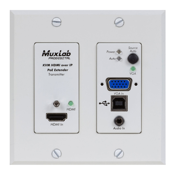 MUXLAB 500777-TX-DECO QUICK INSTALLATION MANUAL Pdf Download | ManualsLib