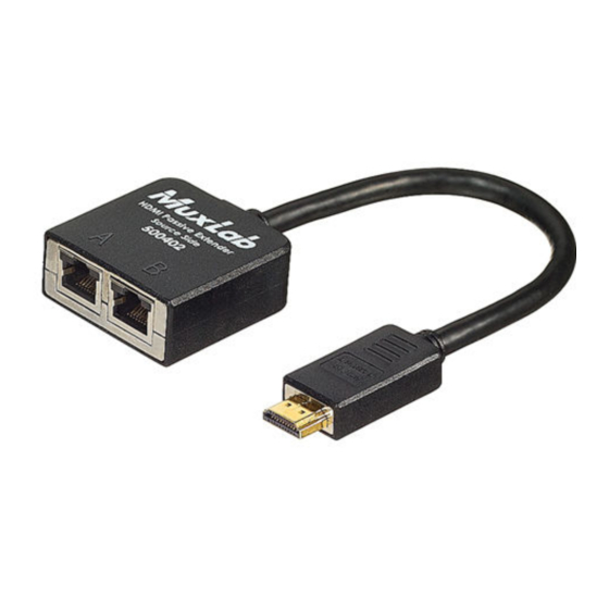 MUXLAB 500402 QUICK INSTALLATION MANUAL Pdf Download | ManualsLib