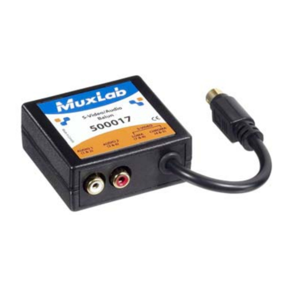 MUXLAB 500016 QUICK INSTALLATION MANUAL Pdf Download | ManualsLib