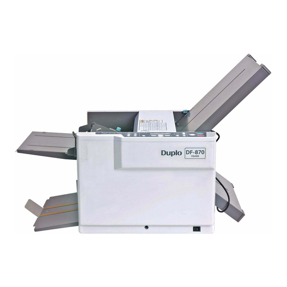 DUPLO DF-850 INSTRUCTION MANUAL Pdf Download | ManualsLib
