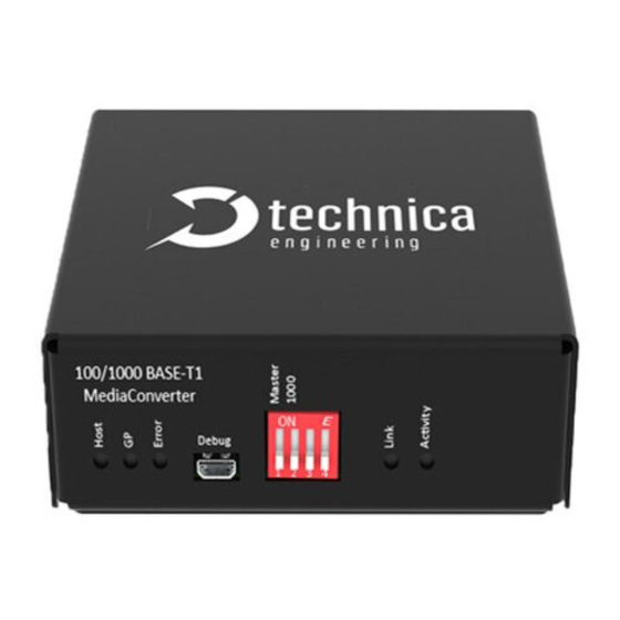 TECHNICA ENGINEERING 100/1000BASE-T1 MEDIACONVERTER HMTD USER MANUAL Pdf Download | ManualsLib