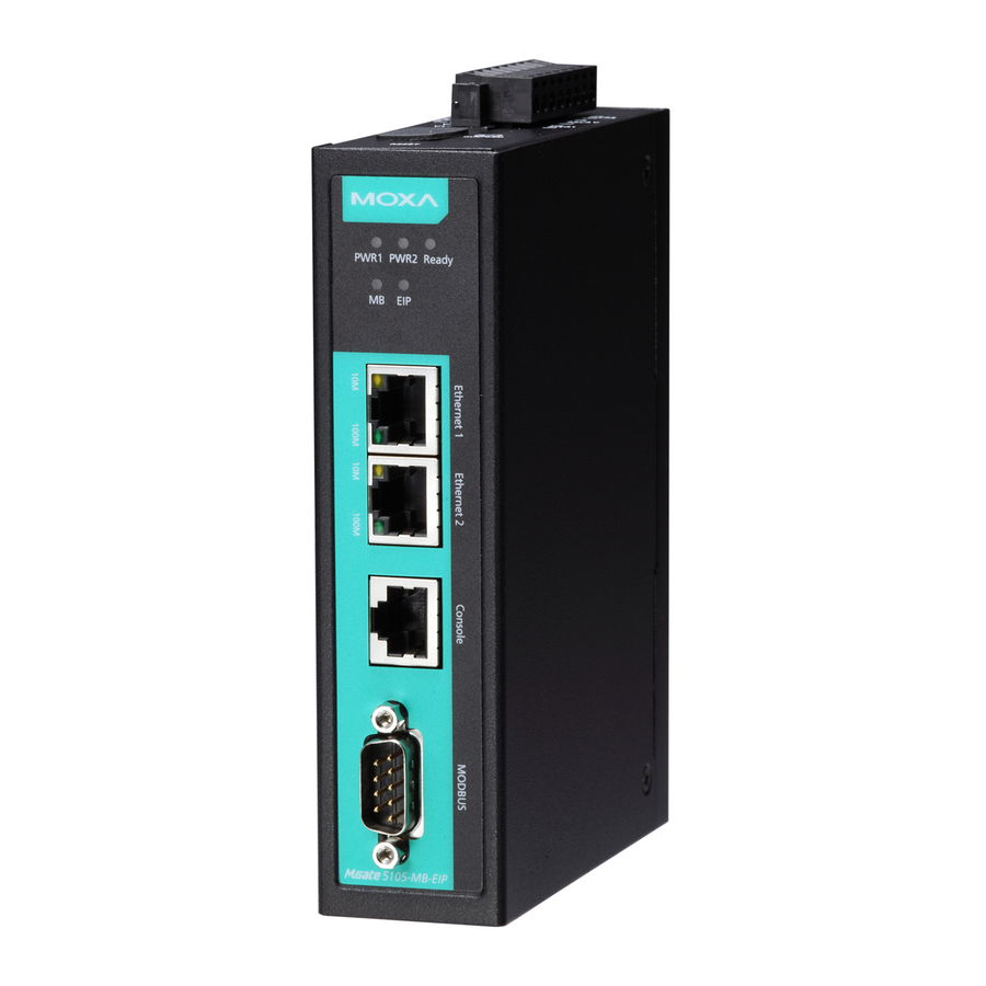MOXA TECHNOLOGIES MGATE 5105-MB-EIP QUICK INSTALLATION MANUAL Pdf ...