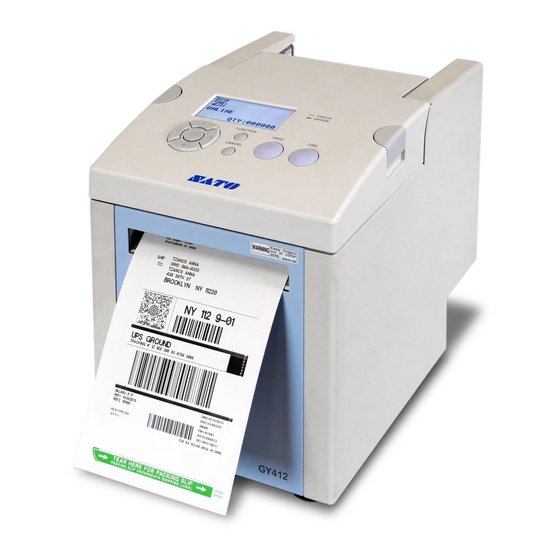 SATO GY412 OWNERS MINI-MANUAL Pdf Download | ManualsLib