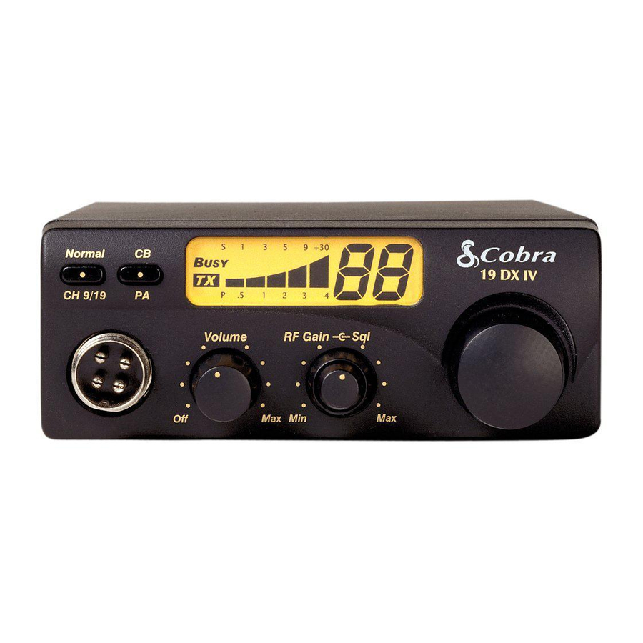 COBRA 19 DX IV OWNER'S MANUAL Pdf Download | ManualsLib