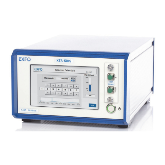 EXFO XTM-50 SERIES USER MANUAL Pdf Download | ManualsLib