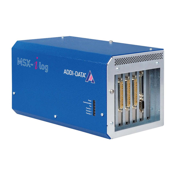 ADDI-DATA MSX-ILOG SERIES TECHNICAL DESCRIPTION Pdf Download | ManualsLib