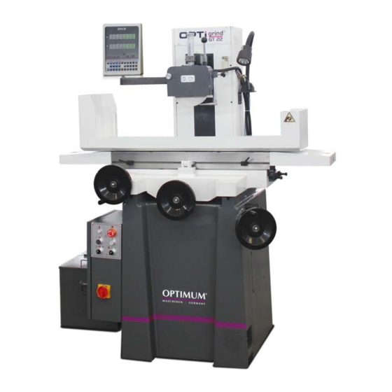 OPTIMUM MASCHINEN OPTIGRIND GT 22 OPERATING MANUAL Pdf Download ...