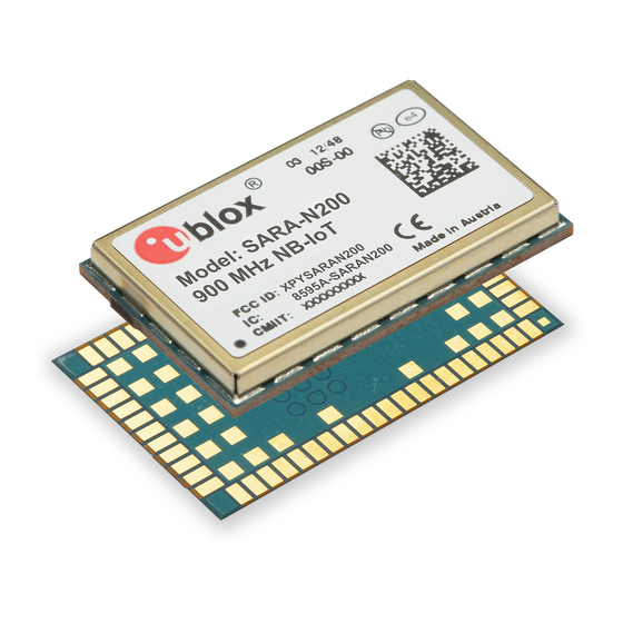 UBLOX SARA-N2 SERIES SYSTEM INTEGRATION MANUAL Pdf Download | ManualsLib