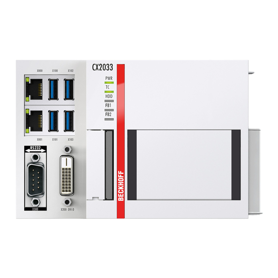 BECKHOFF CX2000 SERIES MANUAL Pdf Download | ManualsLib