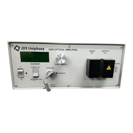 JDS UNIPHASE MAP EDFA OAB 1550 USER MANUAL Pdf Download | ManualsLib