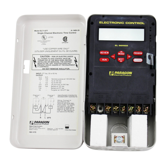 PARAGON EL71 GENERAL INSTRUCTIONS MANUAL Pdf Download | ManualsLib