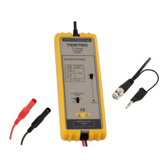 TESTEC TT-SI 9001 INSTRUCTION MANUAL Pdf Download | ManualsLib