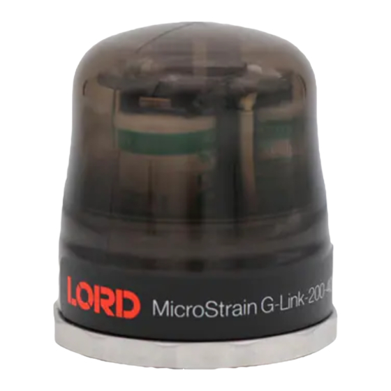 LORD MICROSTRAIN G-LINK-200 USER MANUAL Pdf Download | ManualsLib