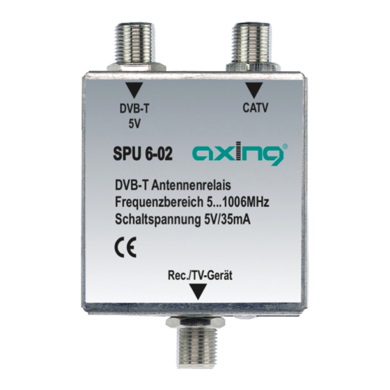 AXING SPU 6-02 OPERATION INSTRUCTIONS Pdf Download | ManualsLib