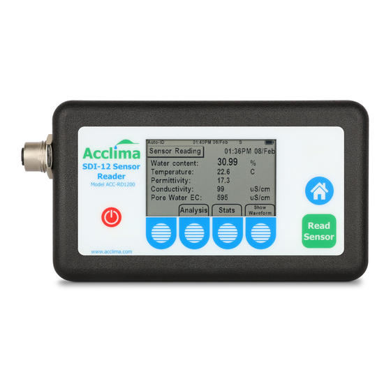 ACCLIMA SDI-12 USER MANUAL Pdf Download | ManualsLib