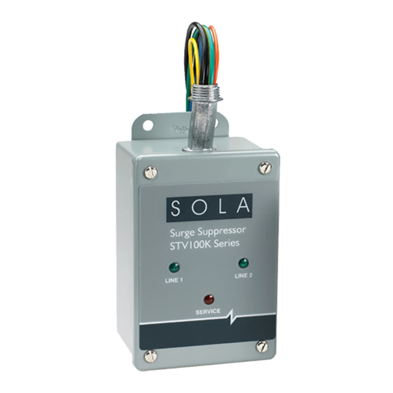 SOLA HD STV100K SERIES INSTRUCTION MANUAL Pdf Download | ManualsLib