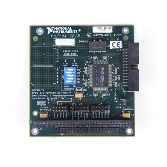 NATIONAL INSTRUMENTS PC/104-GPIB MANUAL Pdf Download | ManualsLib