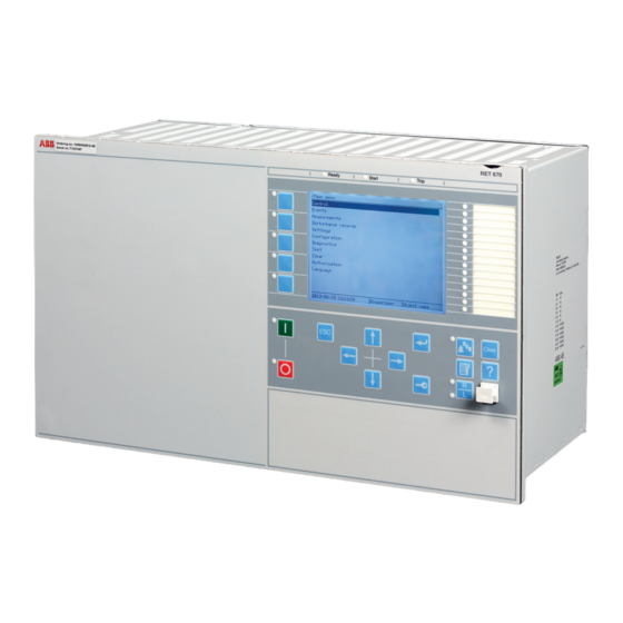 ABB RELION 670 SERIES APPLICATIONS MANUAL Pdf Download | ManualsLib