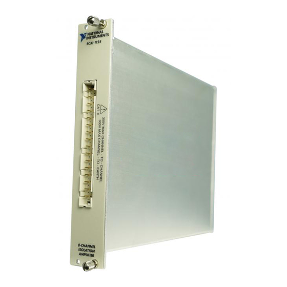 NATIONAL INSTRUMENTS SCXI-1125 USER MANUAL Pdf Download | ManualsLib