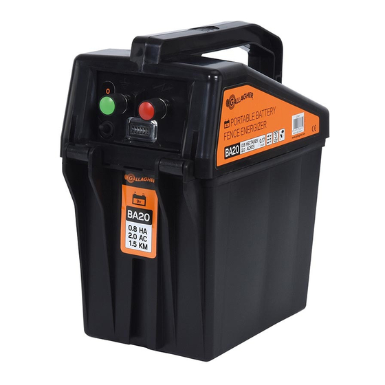 GALLAGHER BA20 INSTRUCTIONS MANUAL Pdf Download | ManualsLib