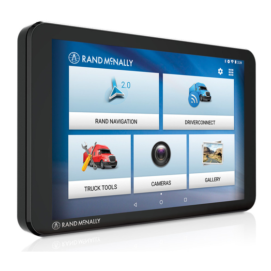 RAND MCNALLY TND TABLET 85 QUICK START MANUAL Pdf Download | ManualsLib