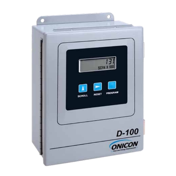 ONICON D-100 INSTALLATION AND OPERATION MANUAL Pdf Download | ManualsLib