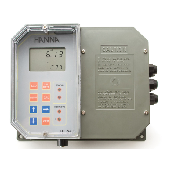 HANNA INSTRUMENTS HI21 SERIES INSTRUCTION MANUAL Pdf Download | ManualsLib