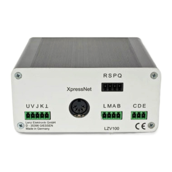 LENZ DIGITAL PLUS SET100 FIRST STEPS Pdf Download | ManualsLib