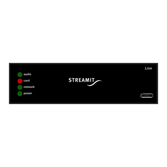 STREAMIT LISA COMPACT USER MANUAL Pdf Download | ManualsLib