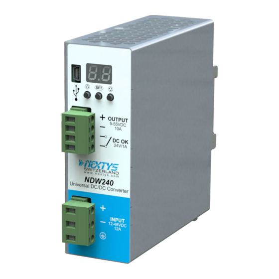 NEXTYS NDW240 INSTALLATION AND USER MANUAL Pdf Download | ManualsLib