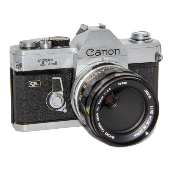 CANON TL INSTRUCTIONS MANUAL Pdf Download | ManualsLib